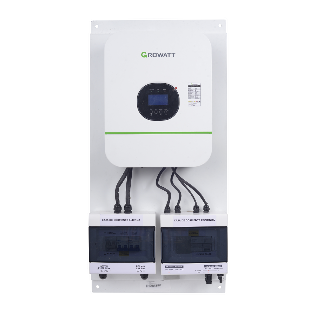 Inversor-Regulador Growatt SPF 3000TL HVM con Panel de protecciones - YPF Solar