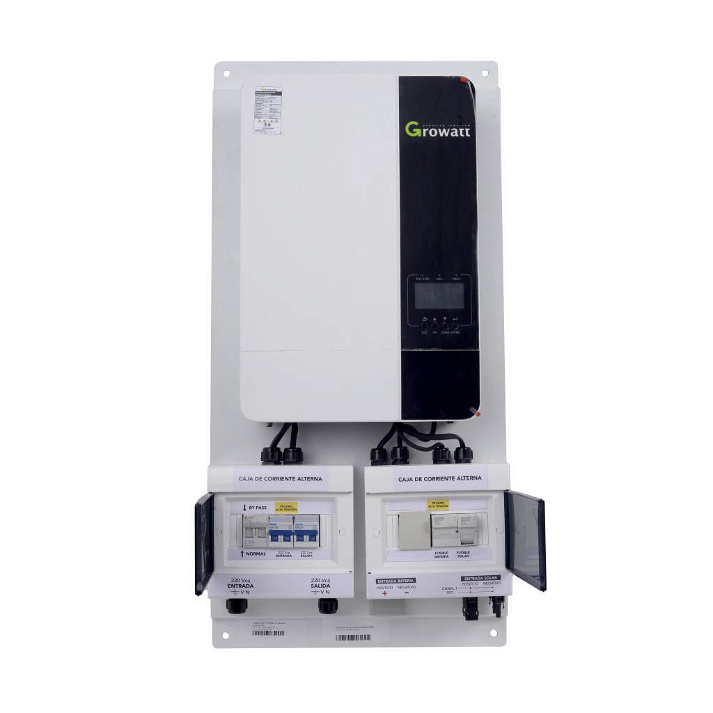 Inversor-Regulador Growatt SPF 3500ES con Panel de protecciones - YPF Solar
